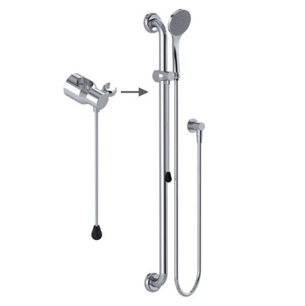 Conserv Grab Rail Shower Accessible Kit, 2mt Hose Chrome - Chooze
