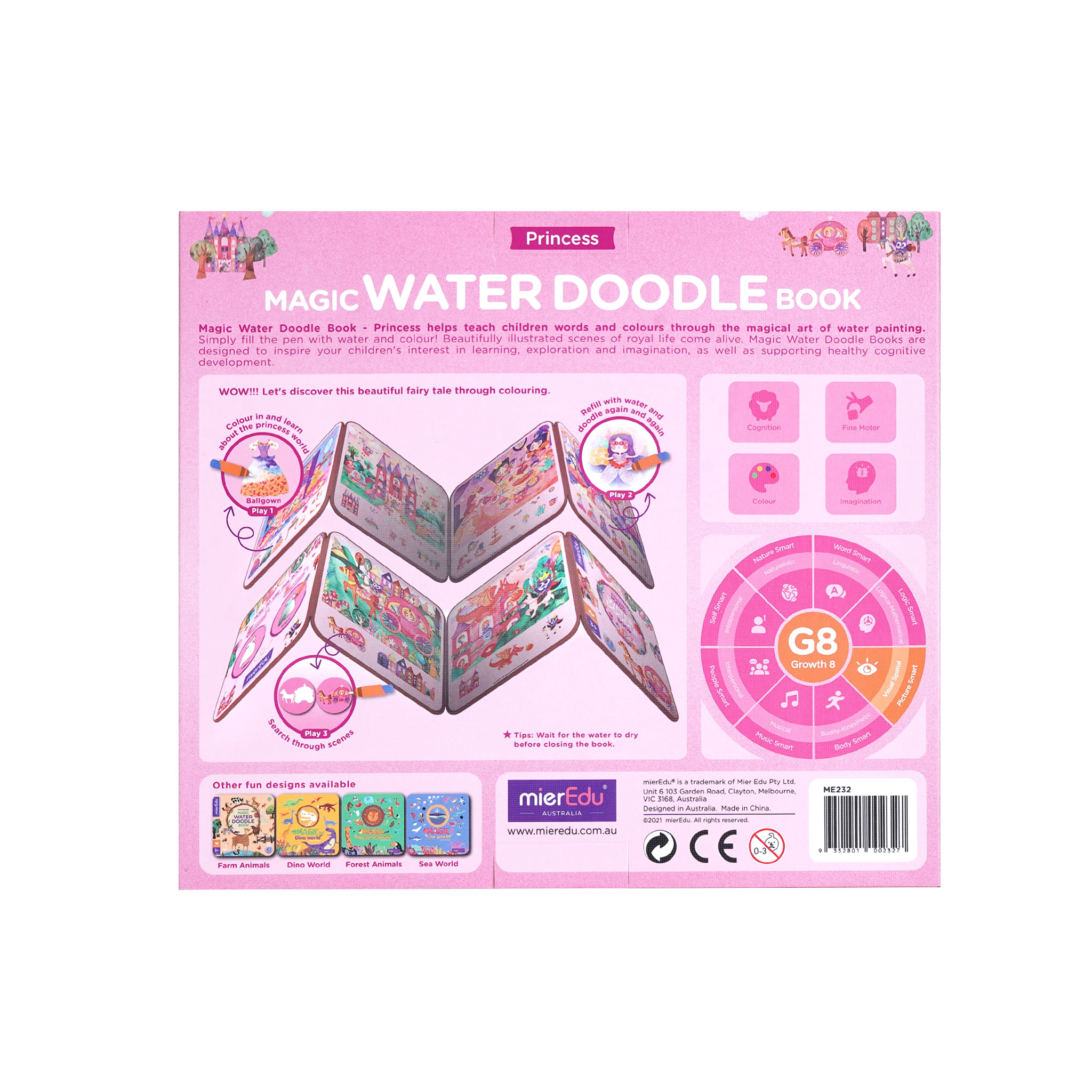 Magic Water Doodle Book - Princess - Chooze