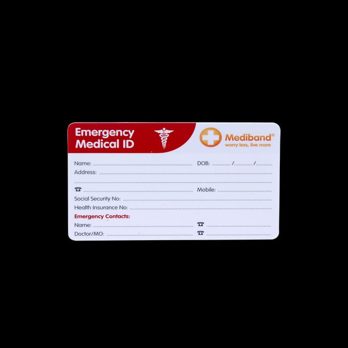 Emergency Information Medical Wallet Card - Chooze