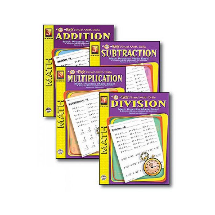 Easy Timed Math Drills (4-Book Set) - Chooze