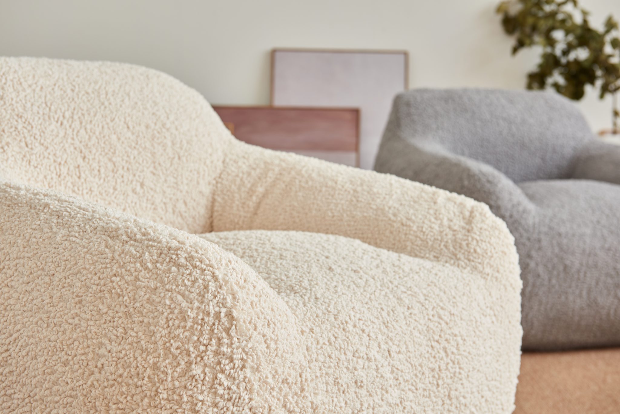 Snug Boucle Chair- Medium - Cream - Chooze