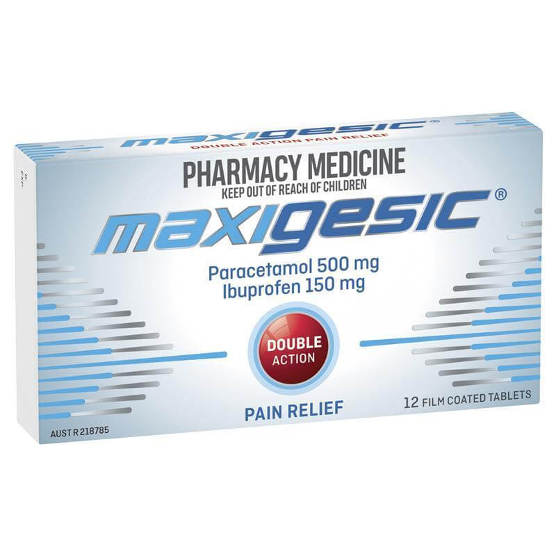 Maxigesic Double Action Combination Pain Relief - 12 Tablets - Chooze