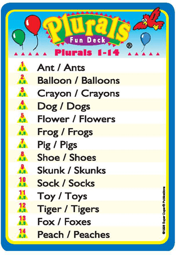 Plurals Fun Deck - Chooze