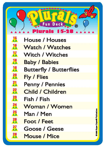 Plurals Fun Deck - Chooze