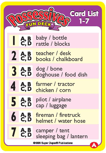 Possessives Fun Deck - Chooze