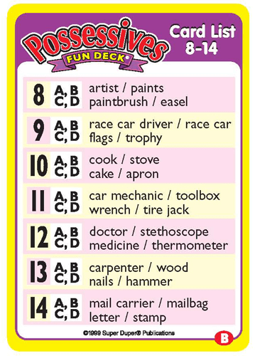 Possessives Fun Deck - Chooze