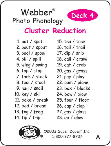 Webber Photo Phonology - Minimal Pairs Cards Set - Chooze