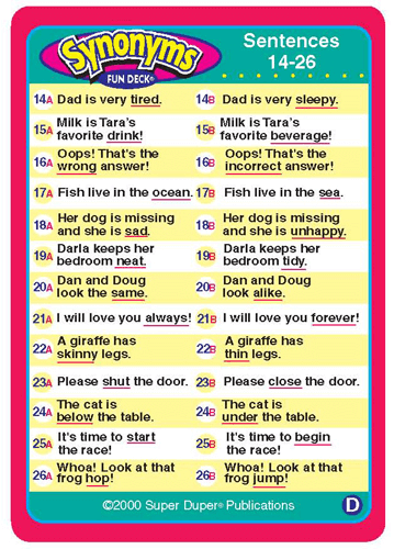 Synonyms Fun Deck - Chooze