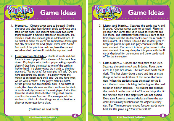 Function Match-ups Fun Deck - Chooze