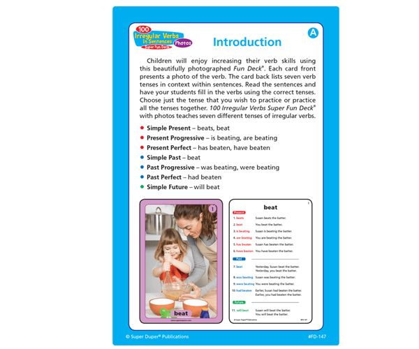 100 Irregular Verbs in Sentences - Chooze