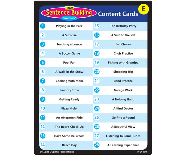 Photo Sentence Building - Chooze