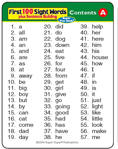 First 100 Sight Words plus Sentence Building - Chooze