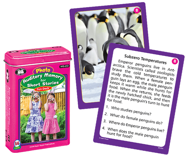 Photo Auditory Memory for Short Stories Fun Deck - Chooze