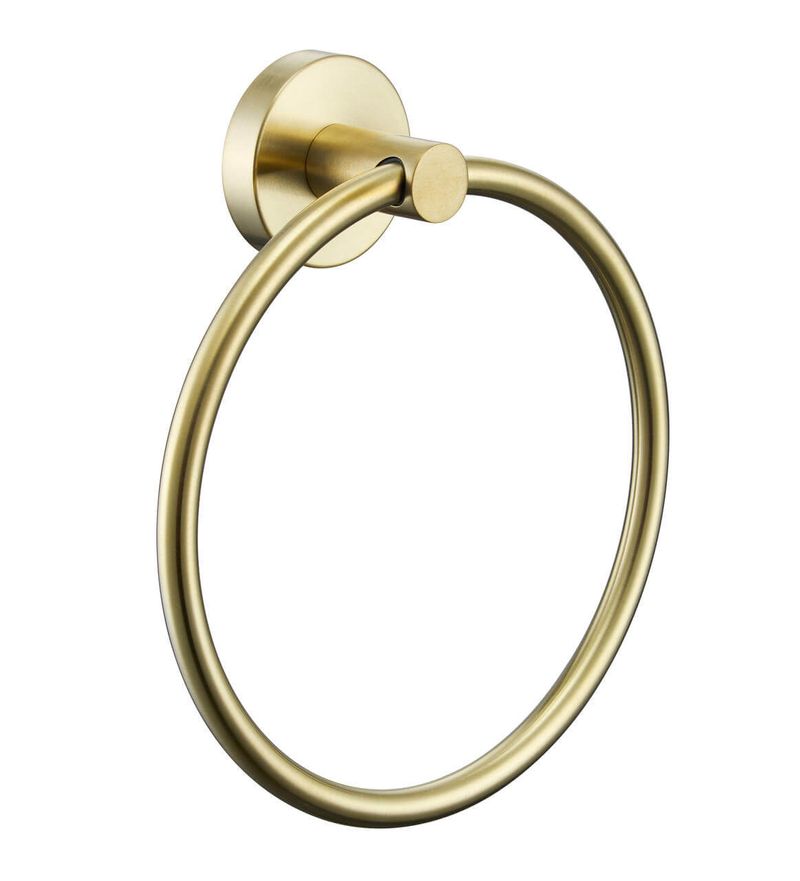 Sofia - Brushed Gold Towel Ring - Chooze
